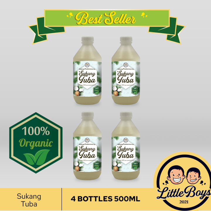 Little Boys ⚡️ FLASH SALE⚡️ 4BOTTLES 500ML Suka sa Tuba 100% Pure na ...