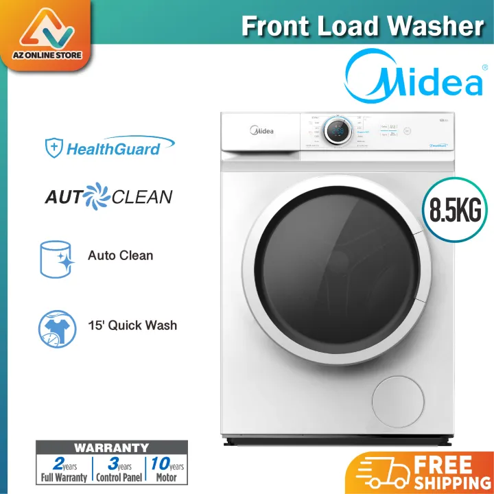 [ Save 3.0 ] Midea Front Load 8.5kg Washer Machine MF100W85B (8.5 KG ...