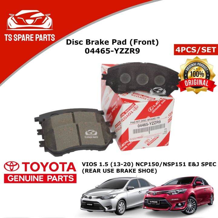 Toyota Front Disc Brake Pad 04465-YZZR9 Vios NCP150,NSP151=(EJ)(RR USED ...