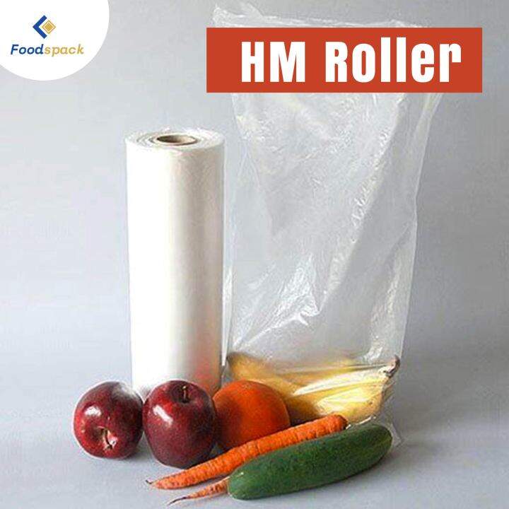 HM Roller Disposable Plastic Bag Roll for Groceries, Supermarket ...