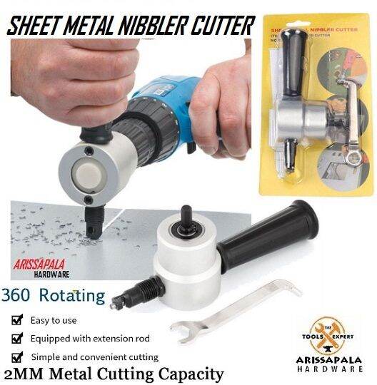 Nibbler Cutter Alat Potong Belah Plat Besi Metal Baja Pakai Mesin Bor ...