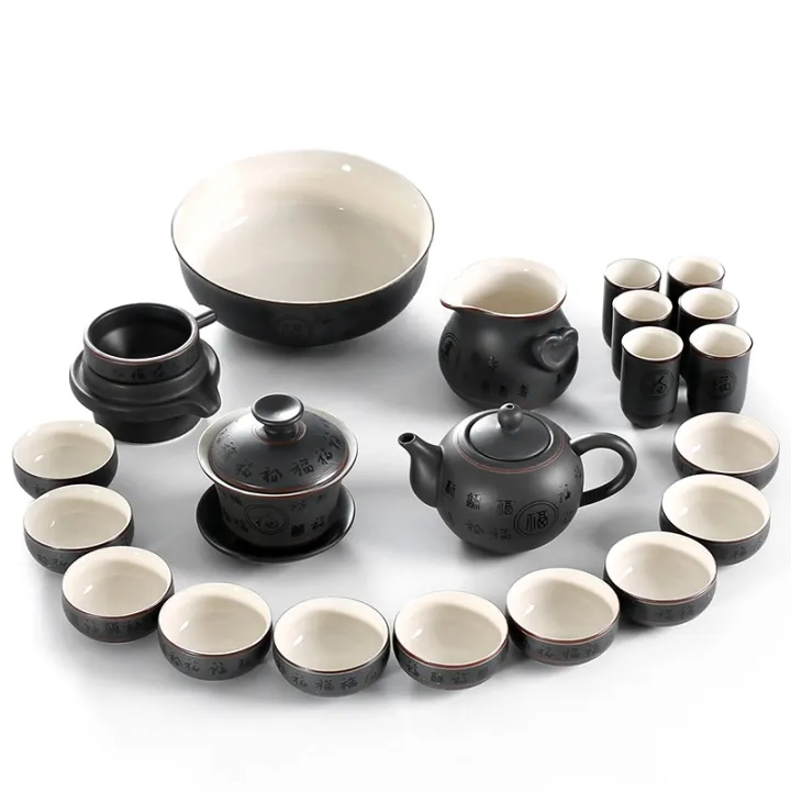 【cw】 Buford kung fu tea set ceramic tureen office cup white porcelain ...