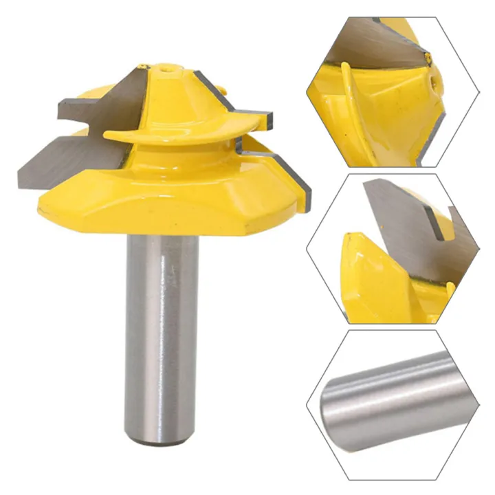 1/2 "Shank Router Bit 45องศาถึง3/4" Lock Mitre Router Bit เครื่องตัดงาน ...