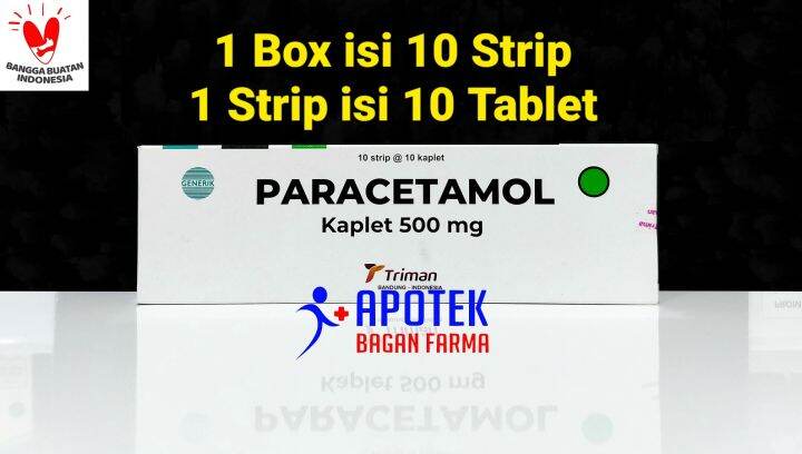 PARACETAMOL TABLET 500 MG TRIMAN ( 1 BOX ISI 10 STRIP ) | Lazada Indonesia