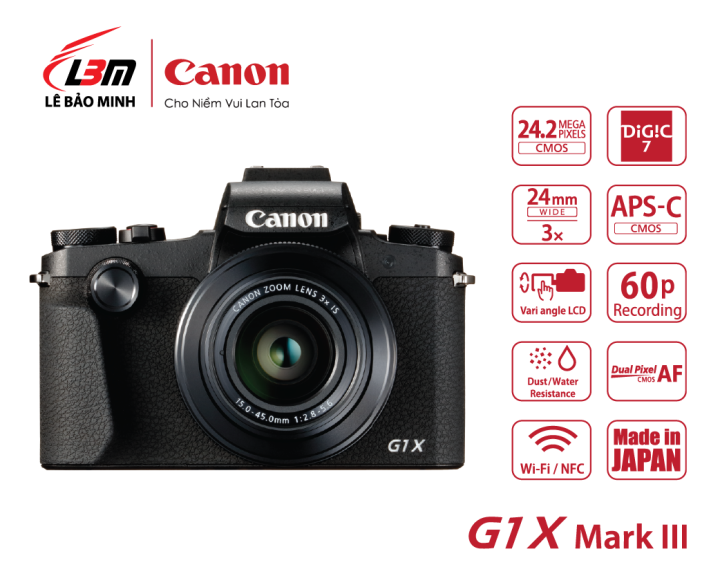Máy ảnh Canon Powershot G1X Mark III Giá tốt chính hãng, Trả góp 0%