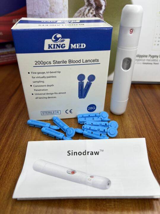 Universal Lancing Device SINODRAW/ INDOPLAS and 200 pcs Lancets KING ...
