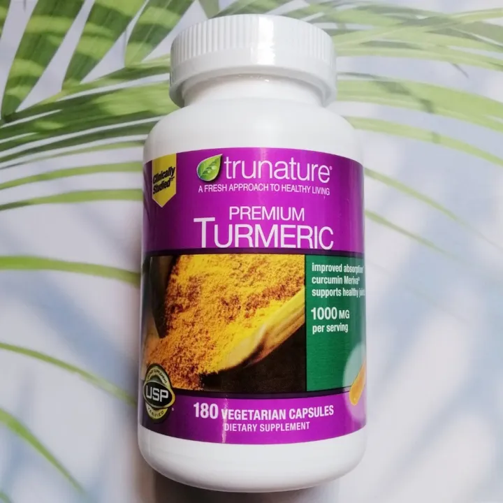 ขมิ้นชันสกัด Premium Turmeric 1000mg 180 Vegetarian Capsules (Trunature ...