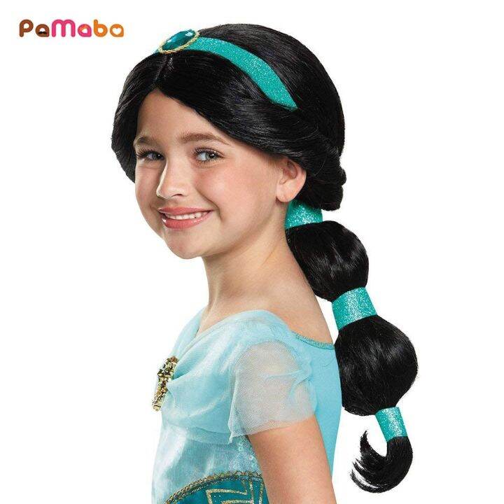 PaMaBa Kid Princess Human Hair Halloween Cosplay Accessories Girls ...