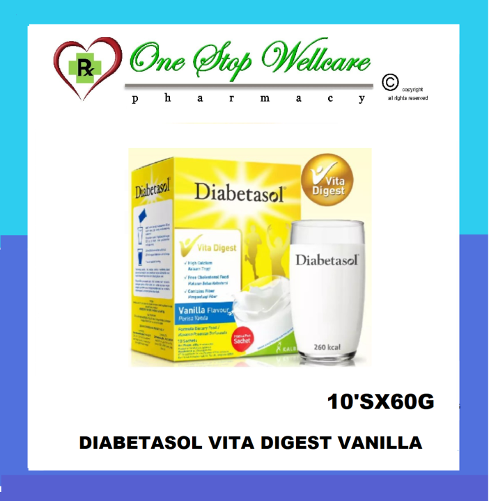 DIABETASOL VITA DIGEST VANILLA 10 SACHET X 60G (EXP:04/2024) | Lazada