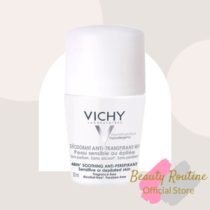 Vichy Deodorant Sensitive Skin Roll-On Anti-Perspirant 48-hour 50 ml ...