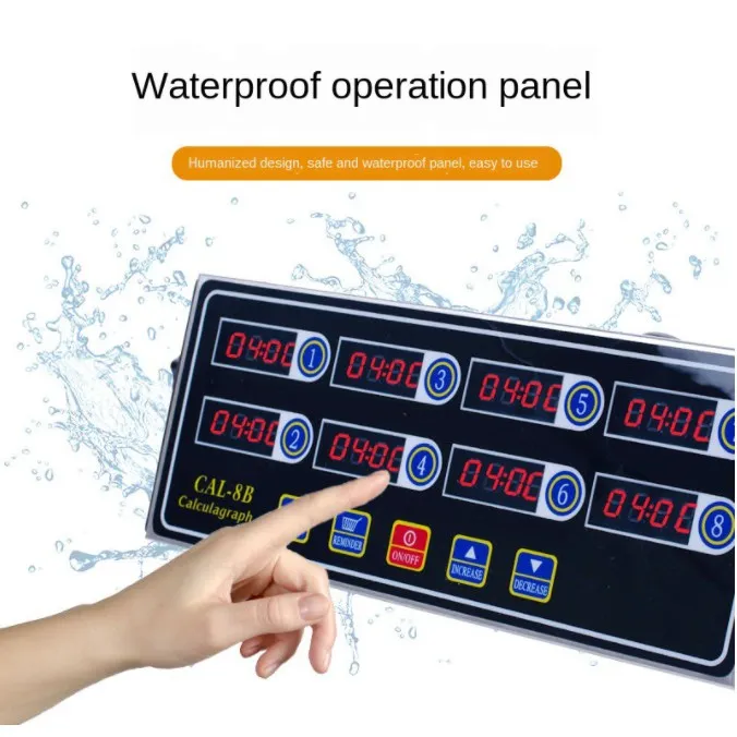 【COD】LCD Digital Kitchen Timer Eight-Channel Timer Count-Down Up Clock ...