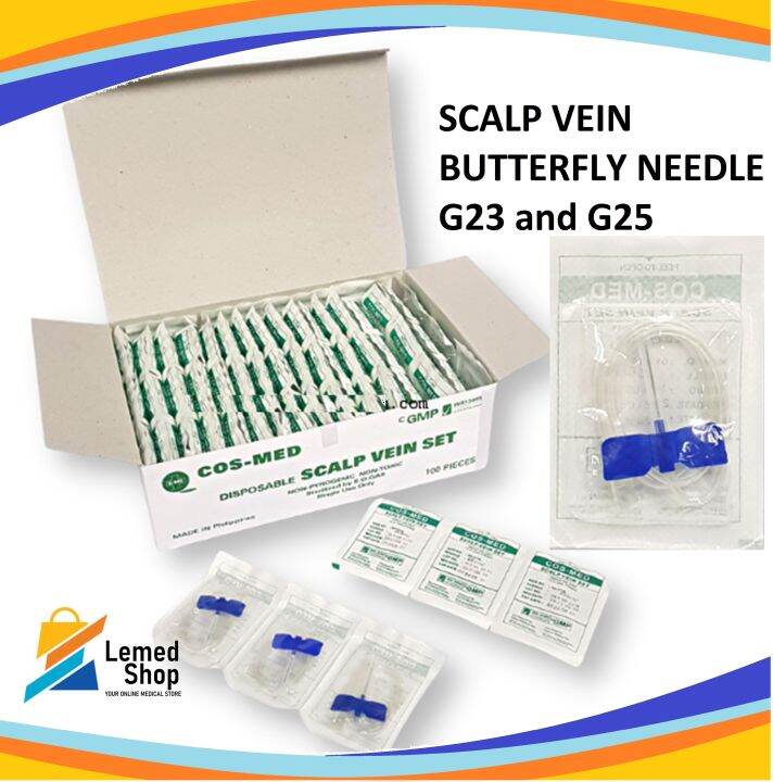 Butterfly Needle Scalp Vein Set Gauge 23 or Gauge 25 - 50pieces or ...