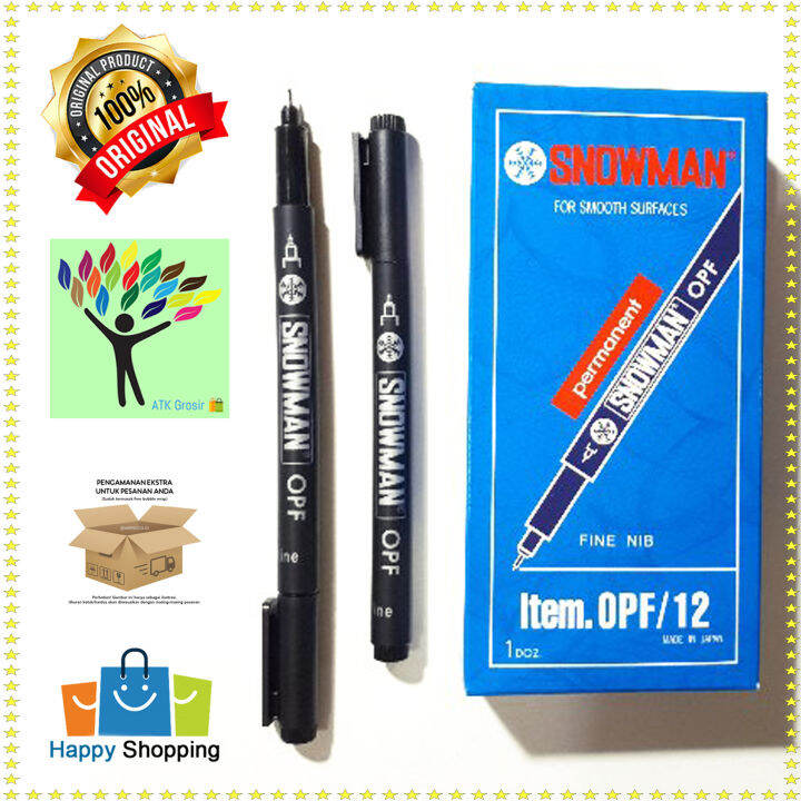 Spidol / Pulpen OPF Snowman Hitam | Lazada Indonesia