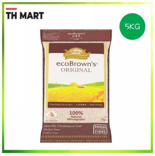 EcoBrown's Original 大自然糙米 Unpolished Brown Rice Beras Perang 5kg | Lazada