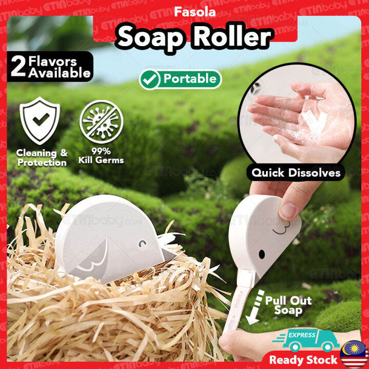 FaSoLa Paper Soap Roller Disposable Kids Travel Hand Paper Soap Kertas ...