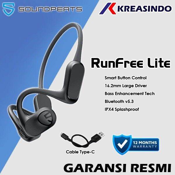 SoundPEATS RunFree Lite Air Conduction Sport Bluetooth Headphones ...