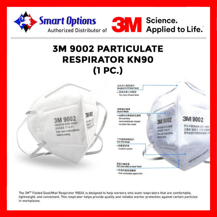3M 9002 Particulate Respirator KN90 1 pc. | Lazada PH