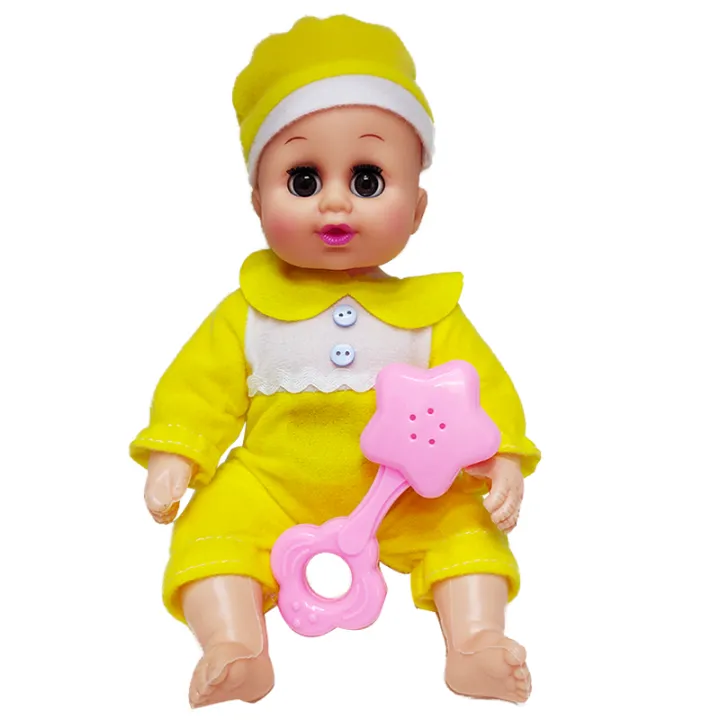 Baby Doll Pretend with sound and rattle cute baby doll | Lazada PH