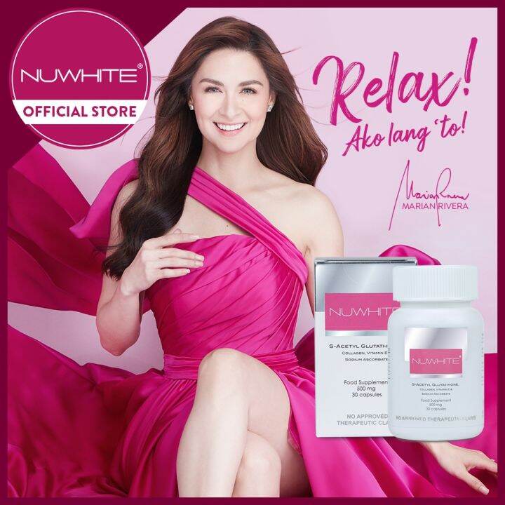 Nuwhite S-Acetyl Glutathione with Collagen Sodium Ascorbate and Vitamin E☛ | Lazada PH