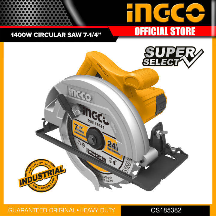 Ingco Electric Circular Saw 7-14" CS185382 - 1400W CS185182 - 1200W ...