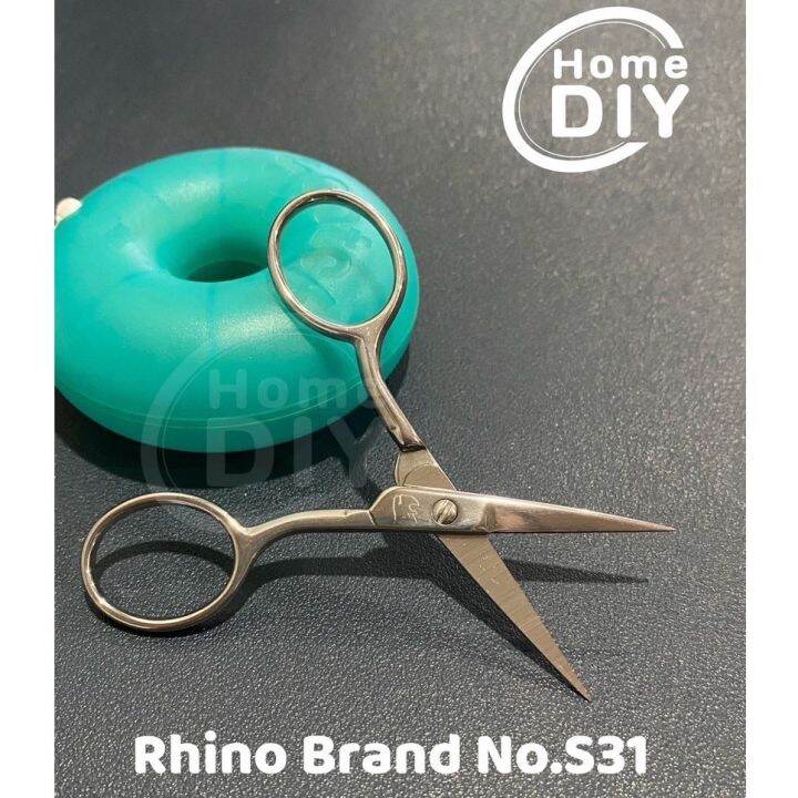 กรรไกรตัดขนจมูก/ขนคิ้ว/หรือหนวด ปลายแหลม Rhino Brand NO.S31 . | Lazada.co.th