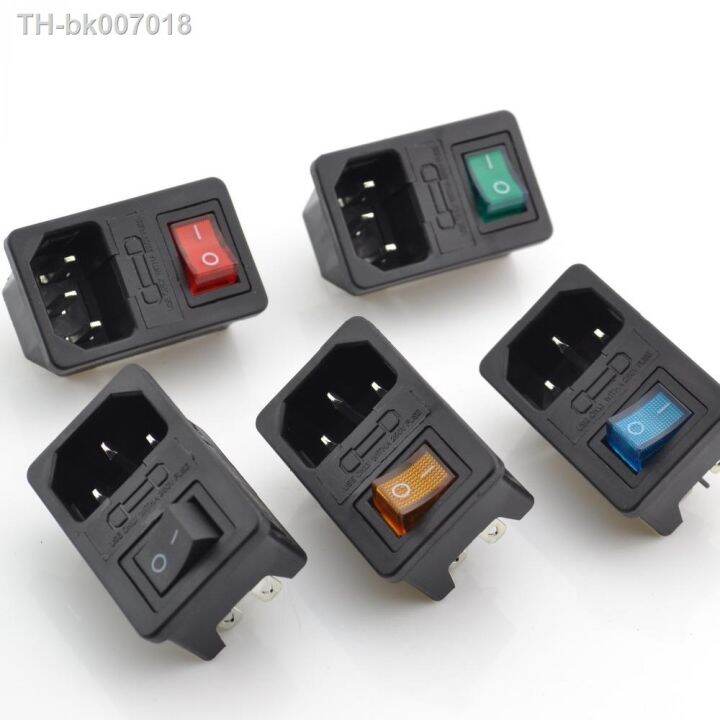 with 10A fuse ! Red Rocker Switch Fused IEC 320 C14 Inlet Power Socket ...