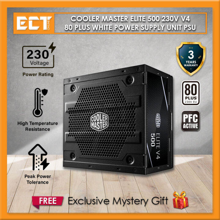 Cooler Master Elite 500 V4 500W 80 Plus White Non Moular ATX Power ...