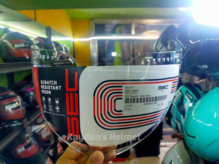 LENS FOR SEC REVOLT V1,V2/ECLIPSE HELMET MODULAR ONLY | Lazada PH