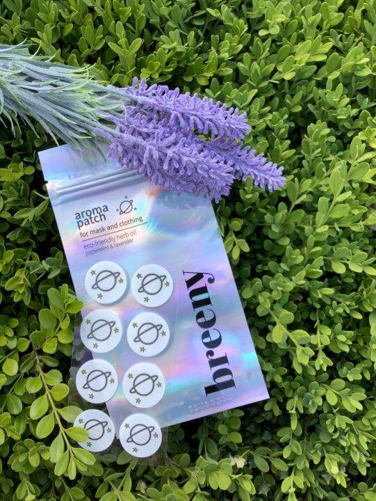 ten (10) Breeny Mask Patch aroma 100% natural oil lavender peppermint ...