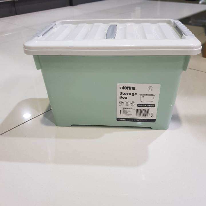 Informa Storage Box 5L Green Tempat Penyimpanan Uk 26.5 x 18.5 x 17 Cm ...