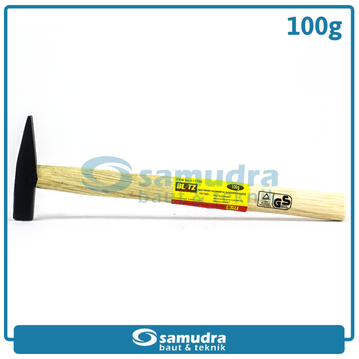 Palu Kaca Tukang 100 gram BLITZ Gagang Kayu Martil Masinis Hammer 100g ...