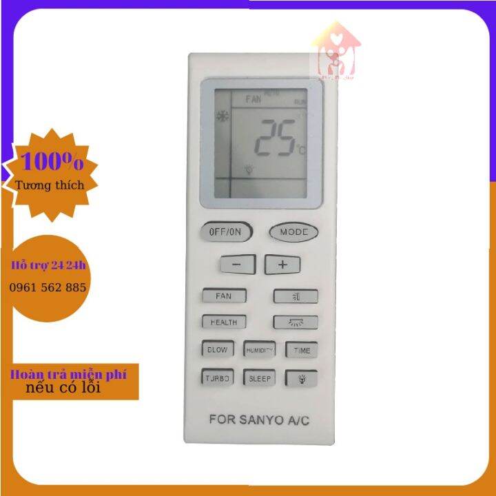 Sanyo air conditioner control white short-remote Sanyo refrigeration ...