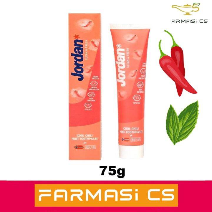 Jordan Clean & Fresh Cool Chili Mint Toothpaste 75g EXP:06/2026 [ Ubat ...