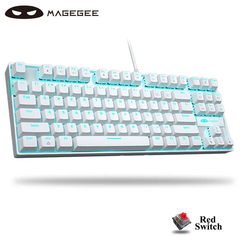MageGee MK1 TKL Mechanical Gaming Keyboard - Small Compact 87 Key 100% ...