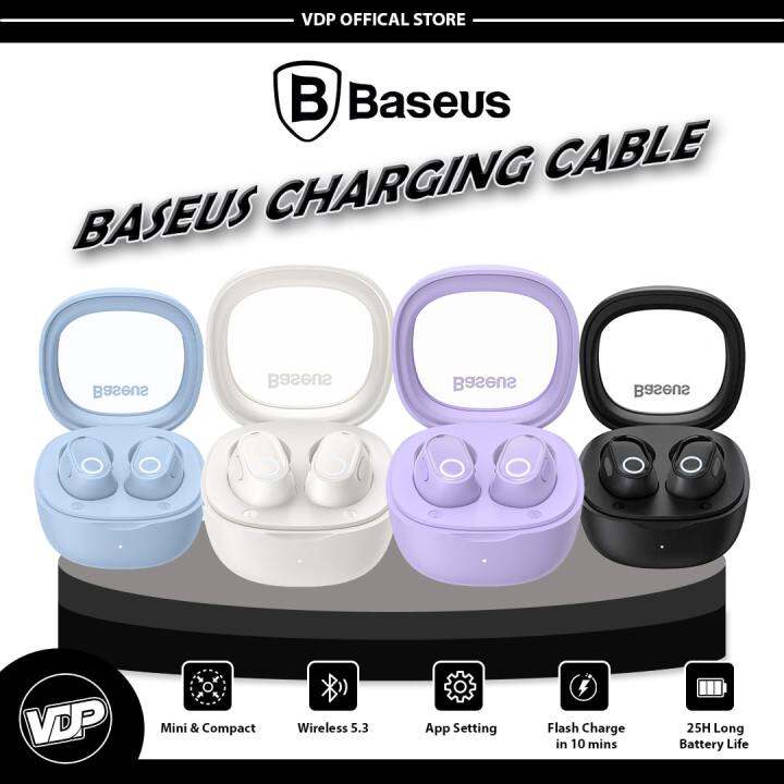 Baseus WM02 Wireless Earphones TWS 5.3 Bluetooth Earbuds With Touch ...