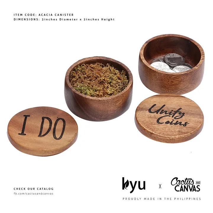 Wedding Ring Arrhae Box Canister Acacia Wood | Lazada PH