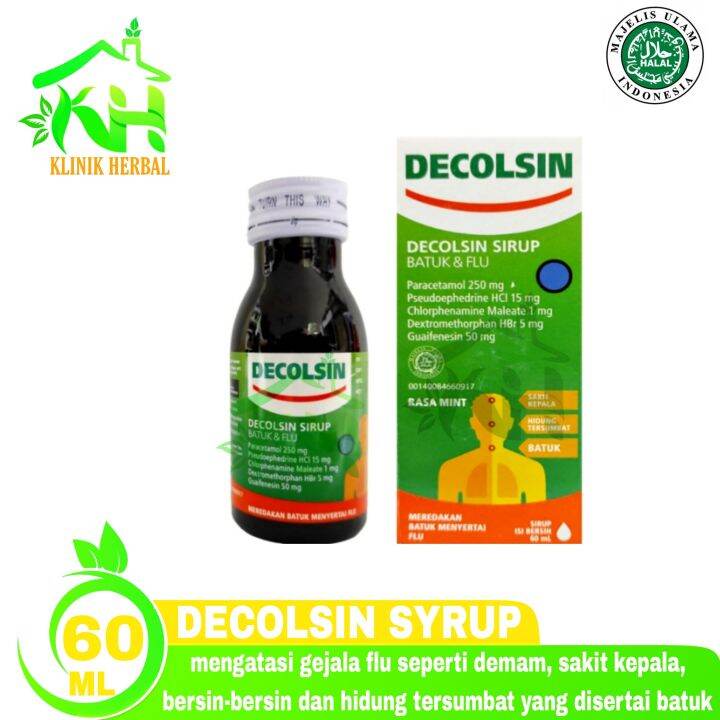 Decolsin Syrup 60 mL - Obat Sirup Batuk dan Flu | Lazada Indonesia
