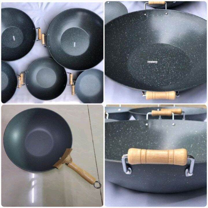 KUALI NON-STICK HANDLE KAYU | Lazada