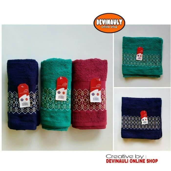 Handuk merah putih ukuran tanggung seri warna gelap 120cm X 60cm ...