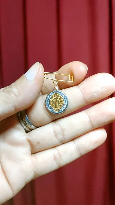 St. Benedict Miraculous Medal Baby/Adult Pin, Original for (ANTI-usog ...