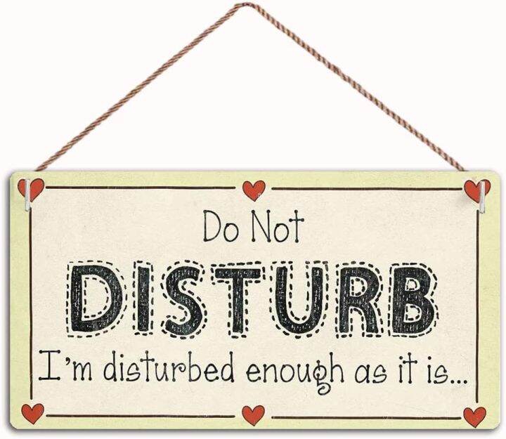 Do Not Disturb Im Disturbed Enough As It Is Private Keep Quiet Sign
