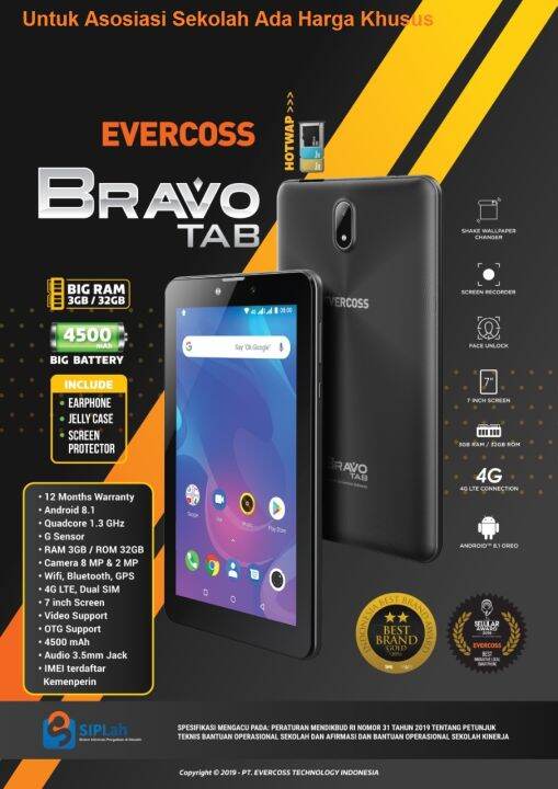 EVERCOSS BRAVO TAB (TABLET PENDIDIKAN) PENGGANTI U70C | Lazada Indonesia