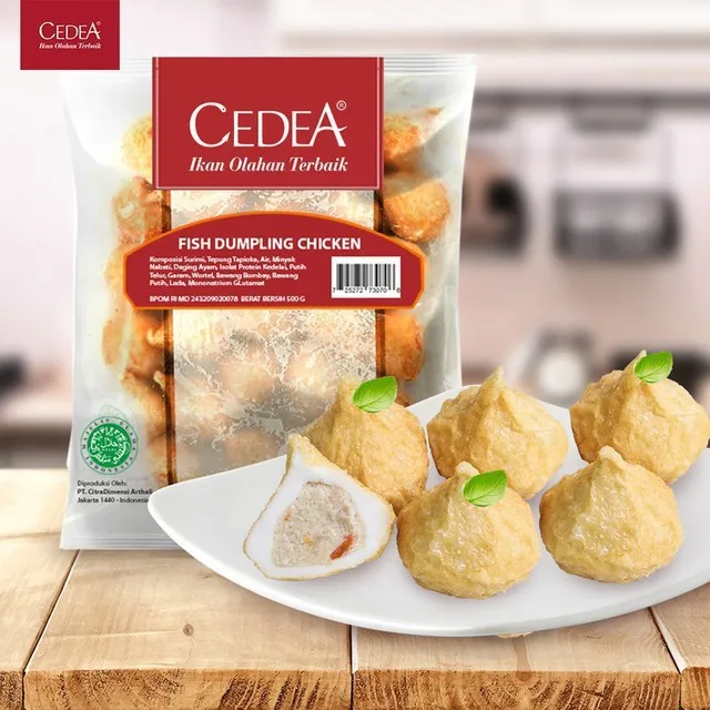 Cedea Dumpling Ikan Isi Ayam (Fish Dumpling Chicken) 500gr Produk halal ...