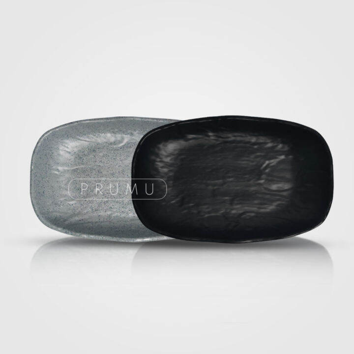 PRUMU Melamine Stone Piring Persegi Panjang 8 inch - Piring Saji ...