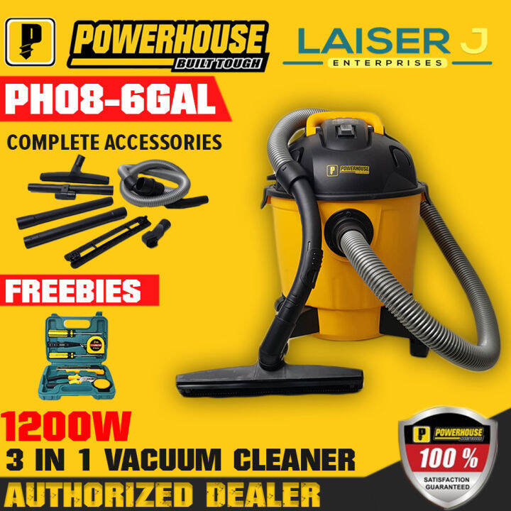 Powerhouse Vacuum Cleaner Wet/Dry 6 Gallons PH08-6GAL •FREE HANDTOOLS• | Lazada PH