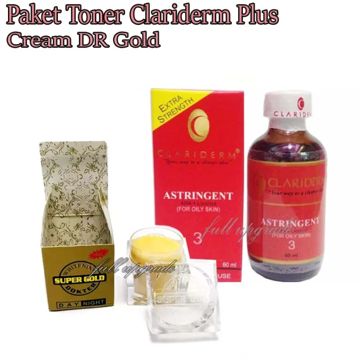 Paket Perawatan Wajah -Toner Clariderm Pembersih Wajah For Oil Skin ...