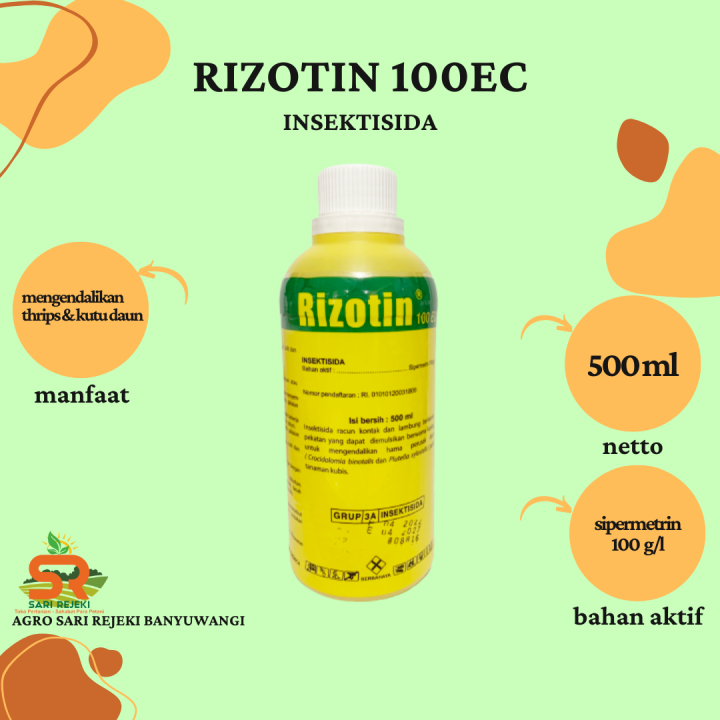 RIZOTIN 100EC 500ML INSEKTISIDA SIPERMETRIN | Lazada Indonesia