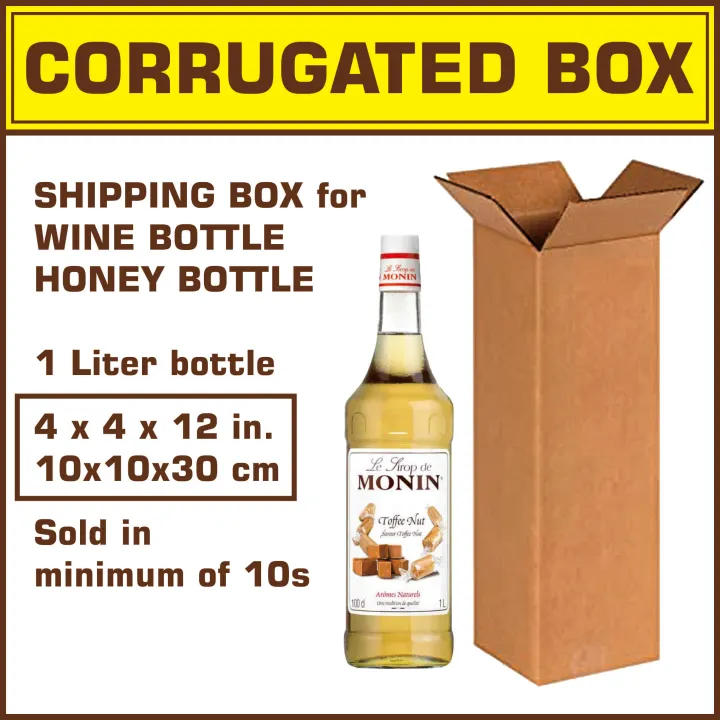 Corrugated Box Tall Box Wine Box 1 liter bottle box 10 pcs per order ...