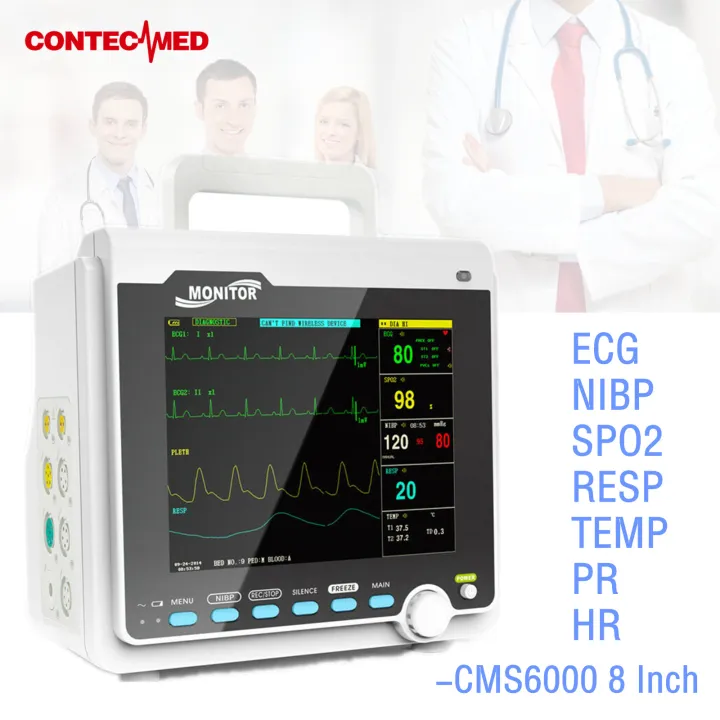 ContecMed Brand CMS6000 ICU patient monitor 8 Inch vital signs monitor ...
