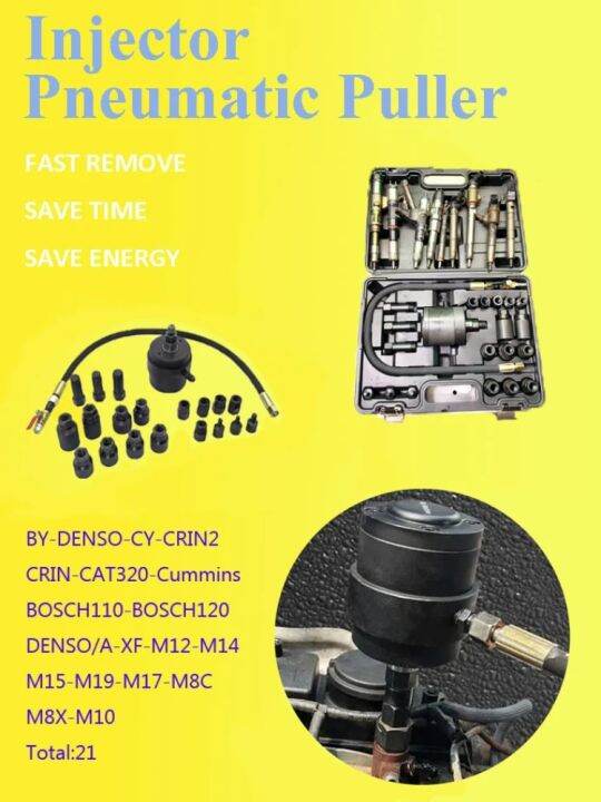 Free Shipping 22pcs 1000NM Pneumatic Fast Diesel Injector Puller Other Vehicle Tool Pneumatic ...